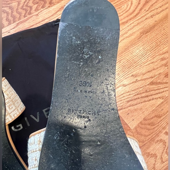 Givenchy | Shoes | Givenchy 4g Womens Raffia Logo Slide Sandals 95 ...